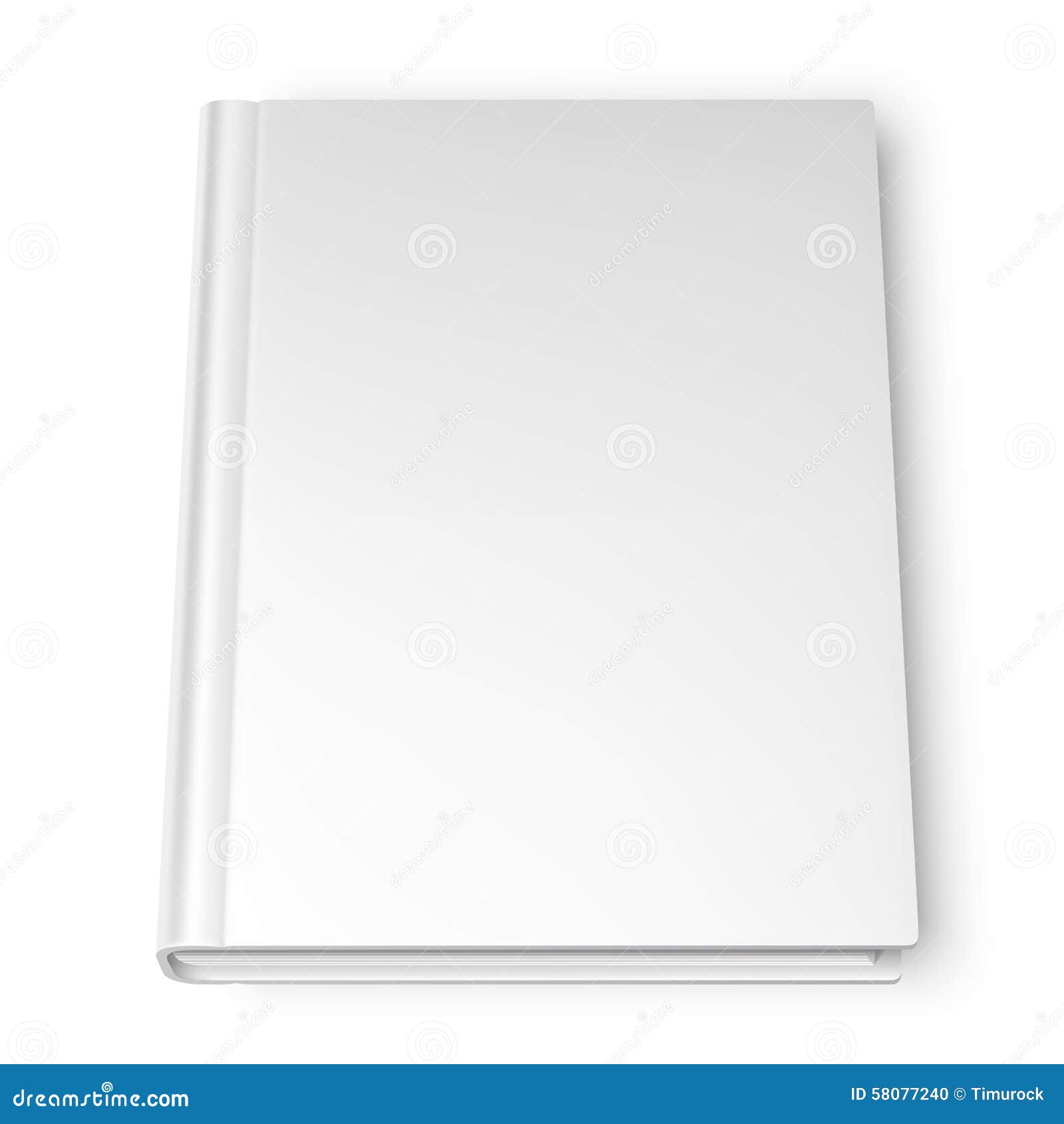 Empty White Book stock vector. Illustration of background - 58077240