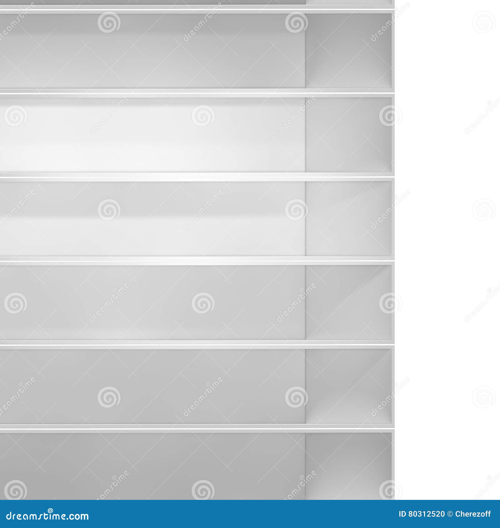 Empty white bookshelf stock photo. Image of light, clean - 80312520