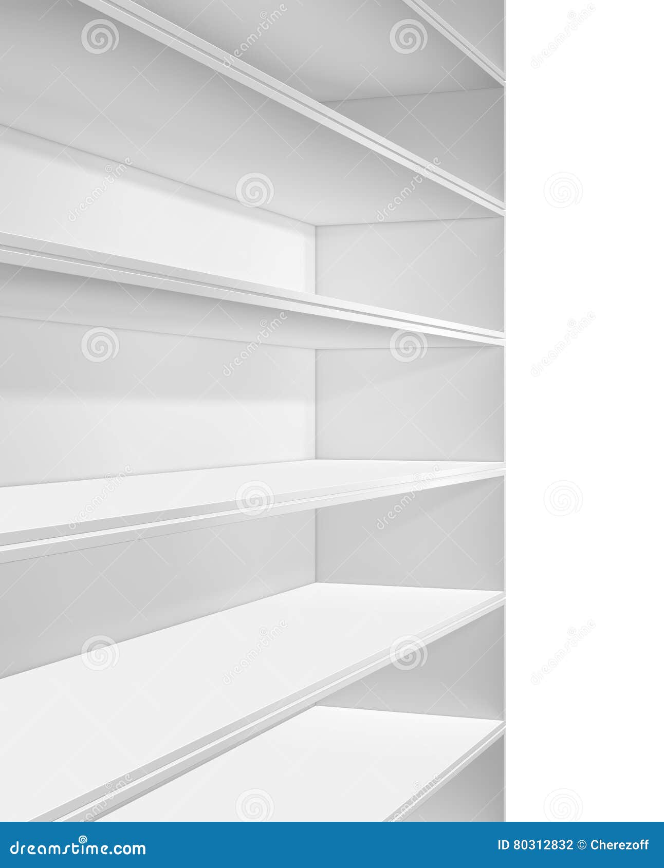 Empty white bookshelf stock photo. Image of frame, installation - 80312832