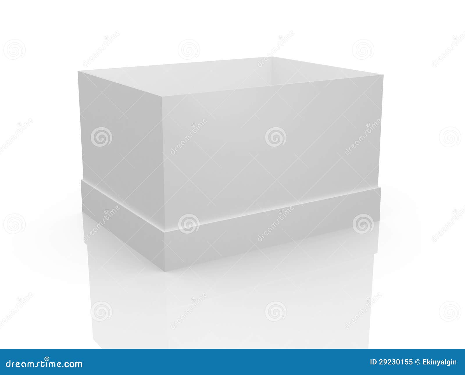 Empty White Box stock illustration. Illustration of carton - 29230155