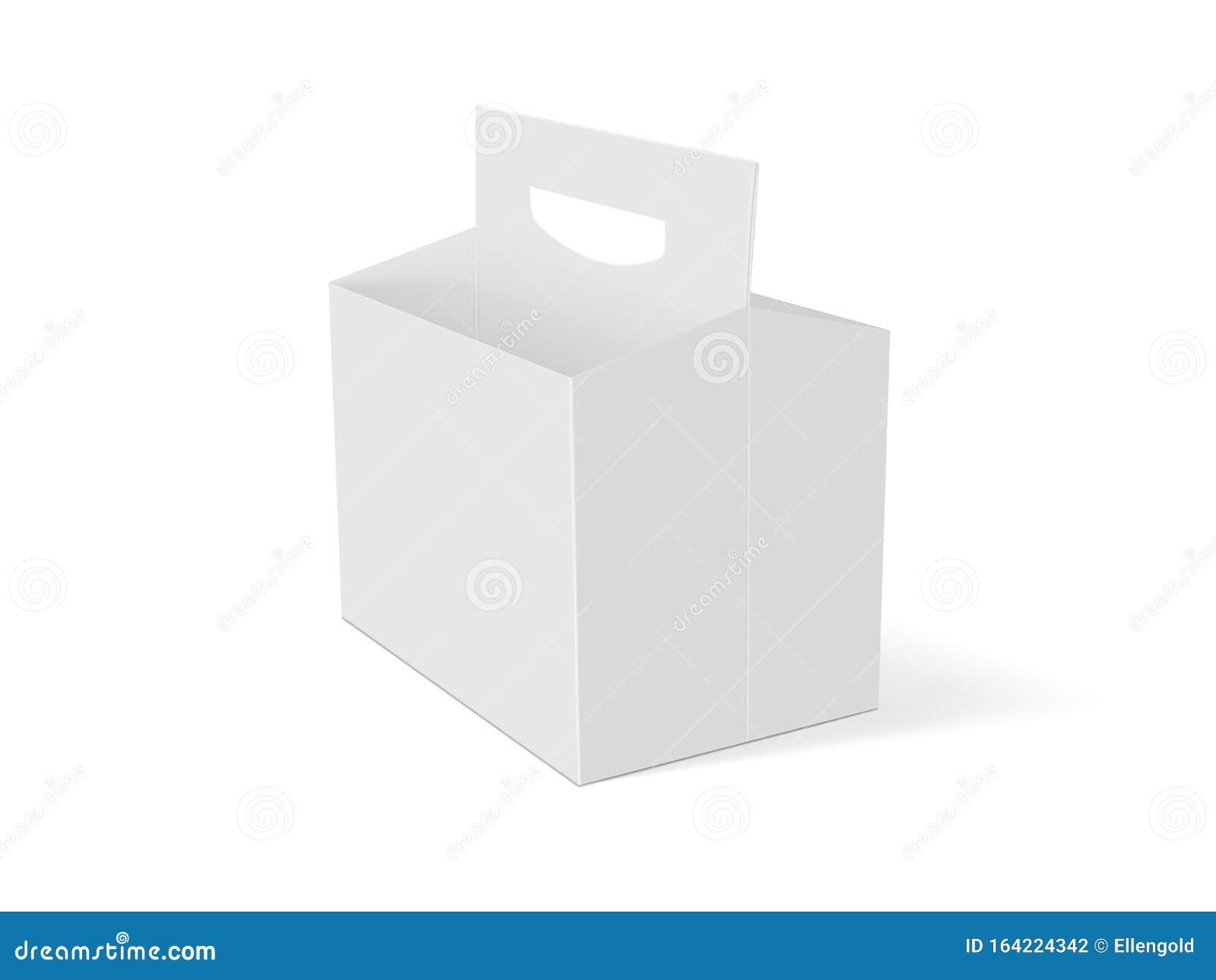 Empty White Box Beer Packaging on a White Background Vector Stock ...