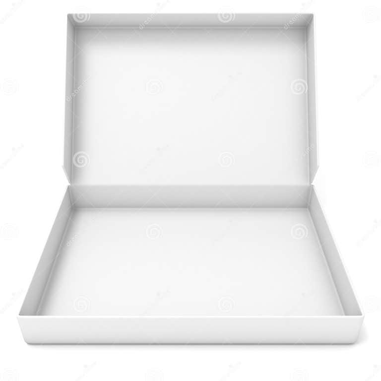 Empty White Box. Front View Stock Illustration - Illustration of front ...