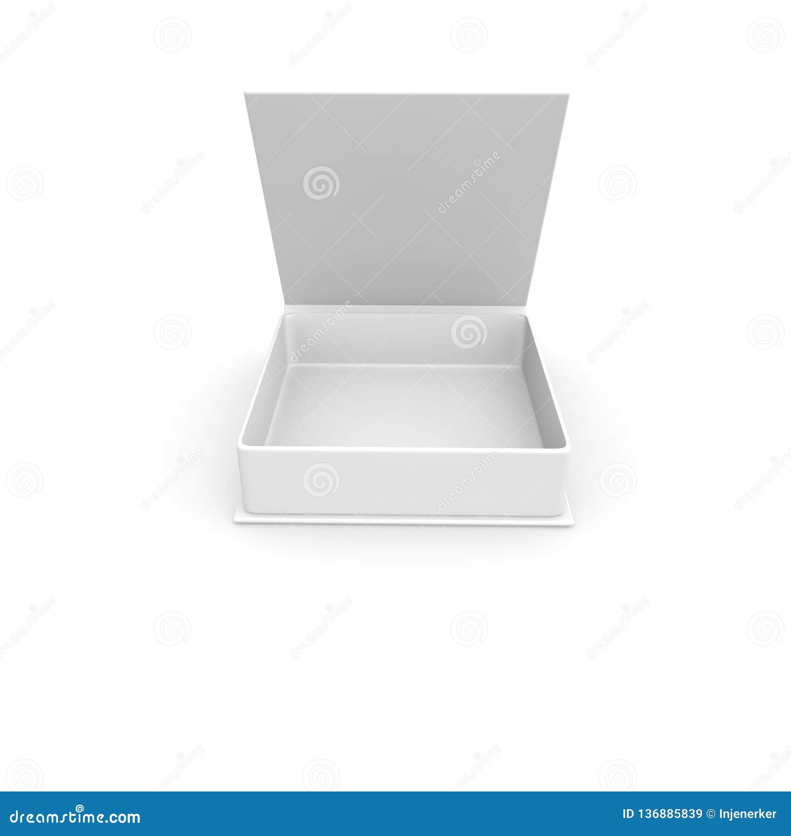 Empty White Box for Gifts and Other Goods. Isolated White Background ...