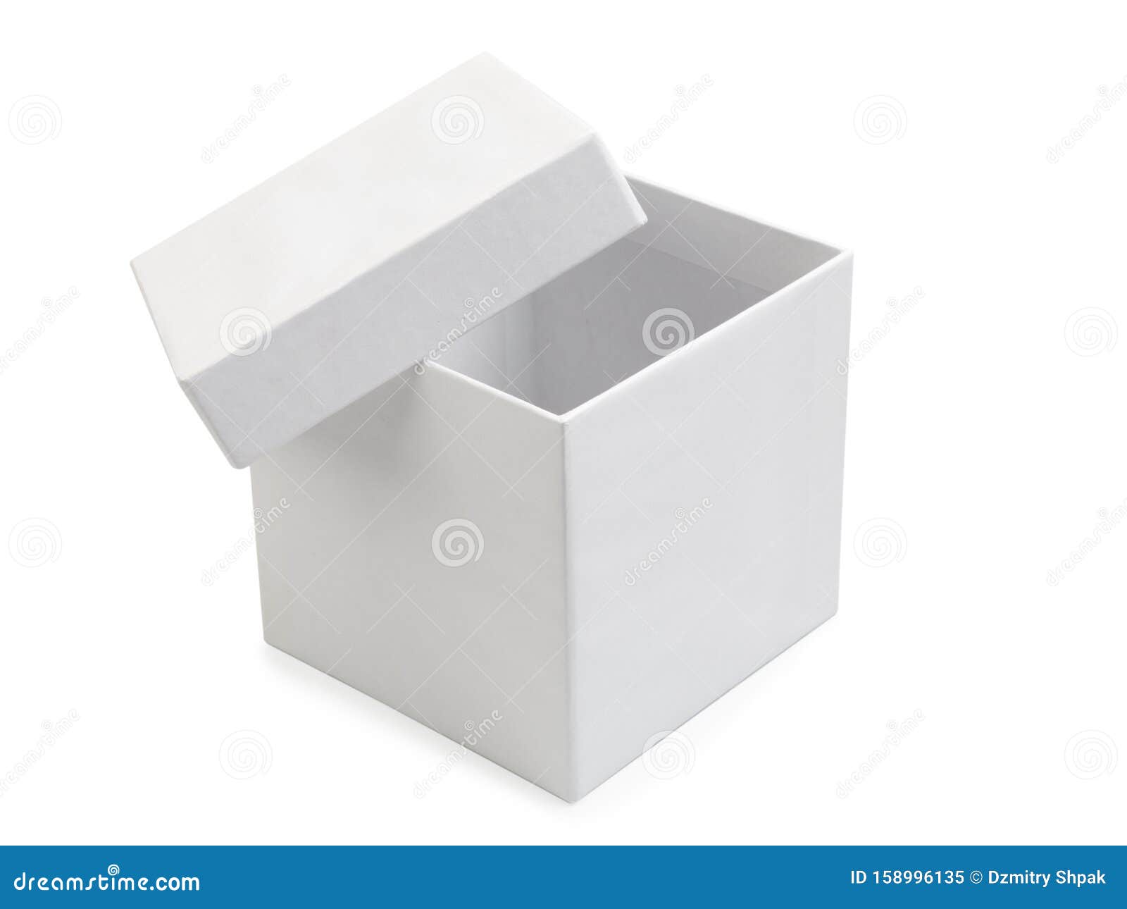 Empty White Box Isolated on White Background Stock Image - Image of ...