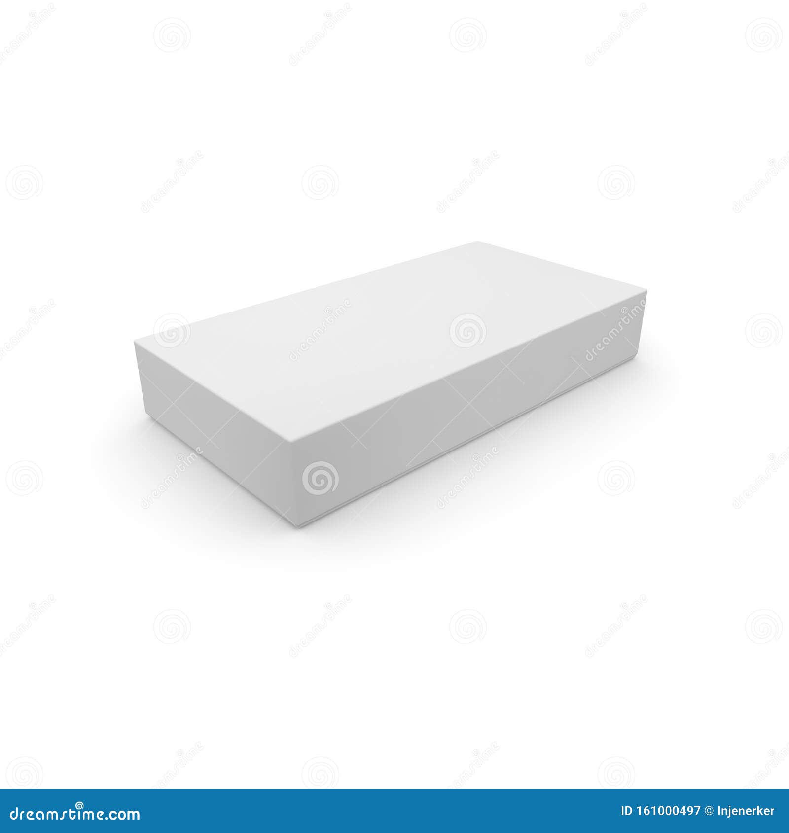 Empty White Box with Lid on White Isolated Background Stock ...