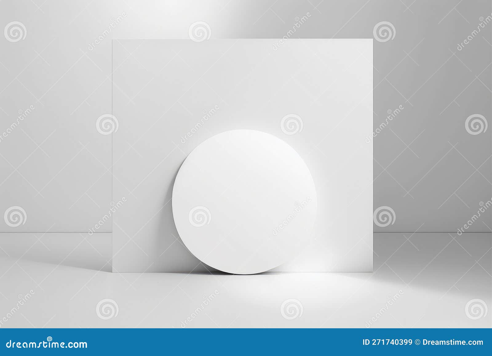 An Empty White Box with Shadow on it. Generative AI Stock Illustration ...