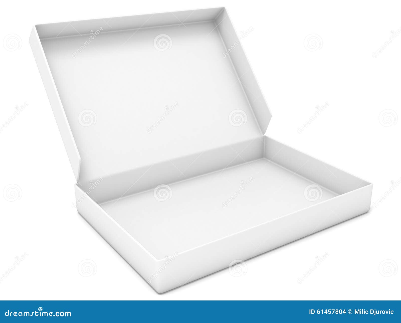 Empty white box. Side view stock illustration. Illustration of clean ...