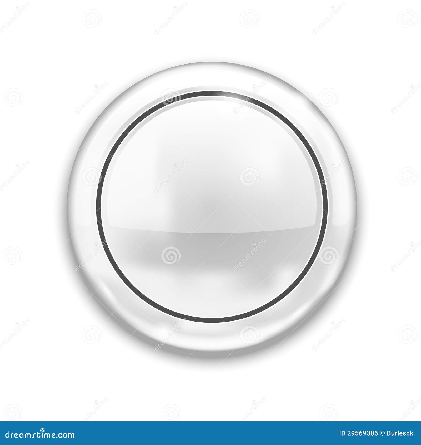 Empty White Button stock vector. Illustration of technology - 29569306