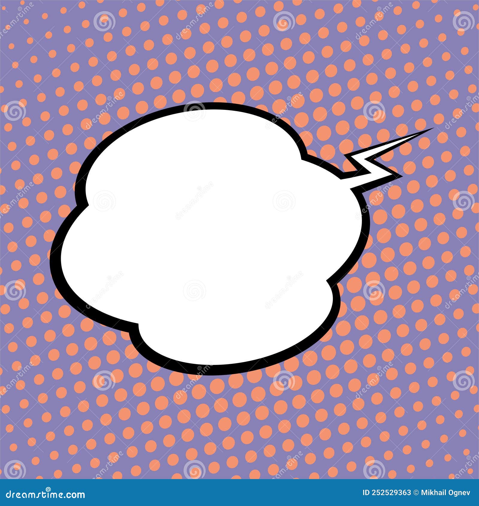 Empty White Comic Book Bubble on a Colorful Background Stock Vector ...