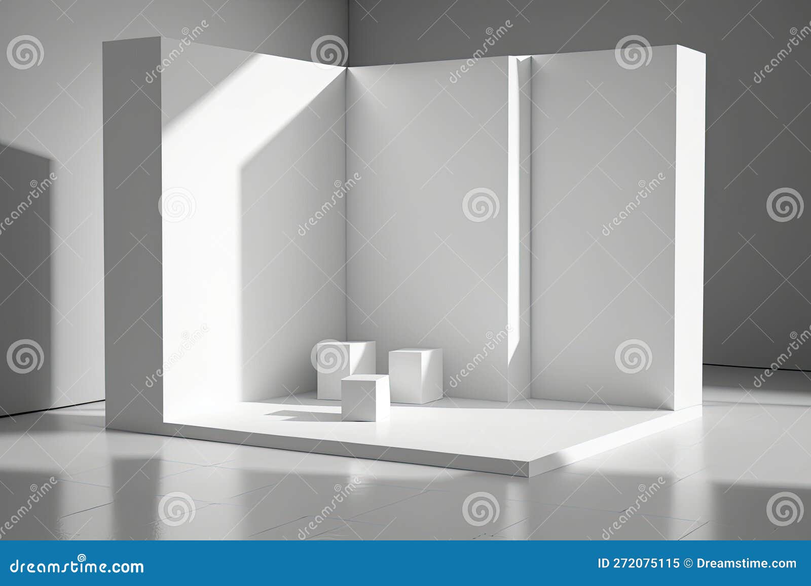 Empty White Corner. Abstract Studio Background for Product ...