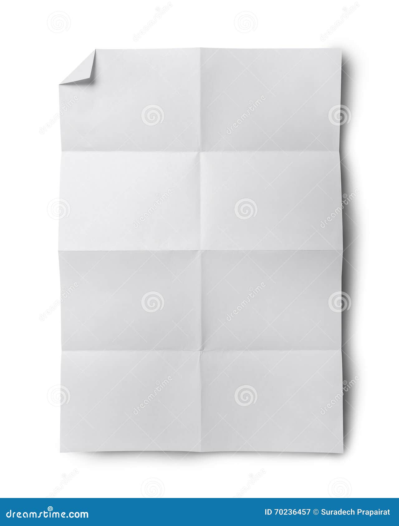Empty White Crumpled Paper Isolate Stock Image - Image of document ...