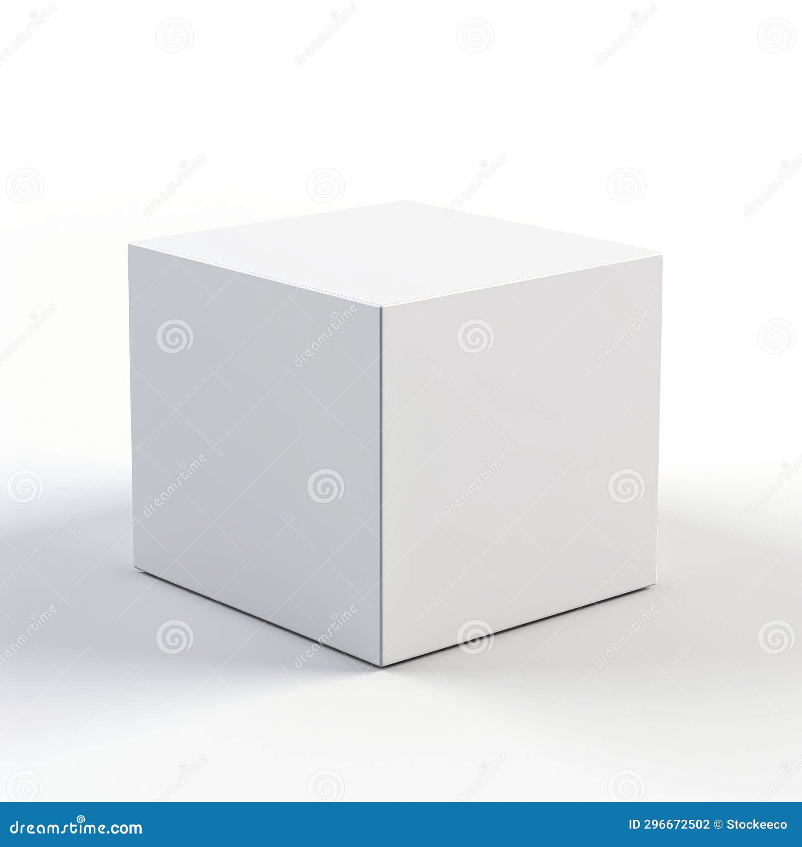 Precise and Lifelike Installation Creator: Empty Cube on White ...