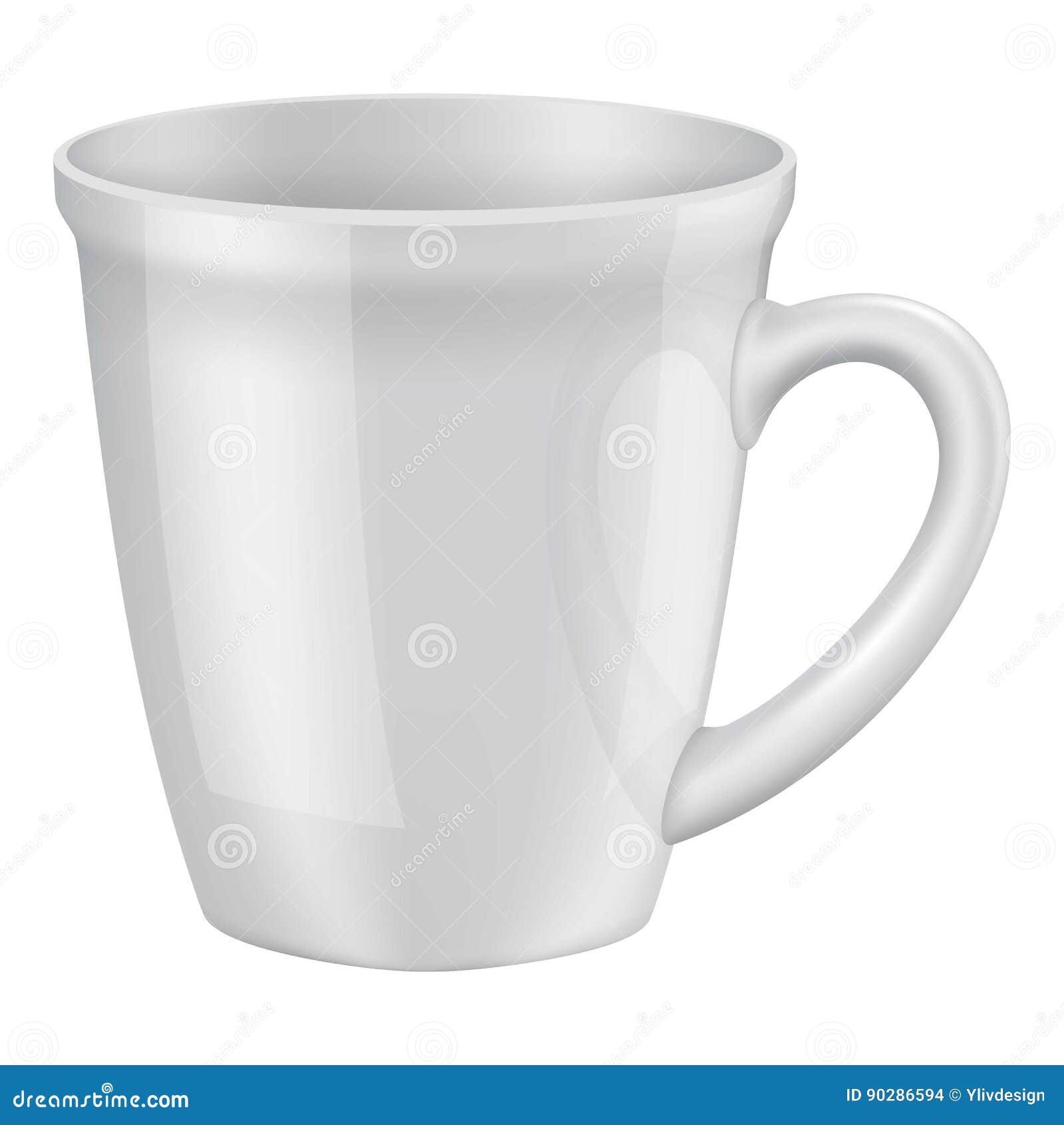 Empty White Cup I Mockup, Realistic Style Stock Vector - Illustration ...