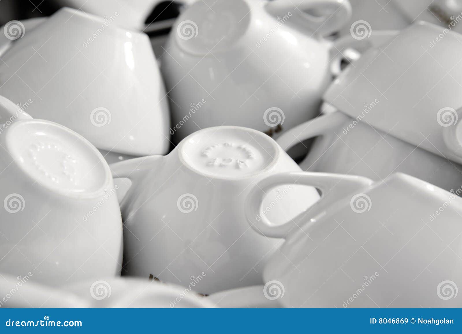 Empty white cups stock image. Image of handle, background - 8046869