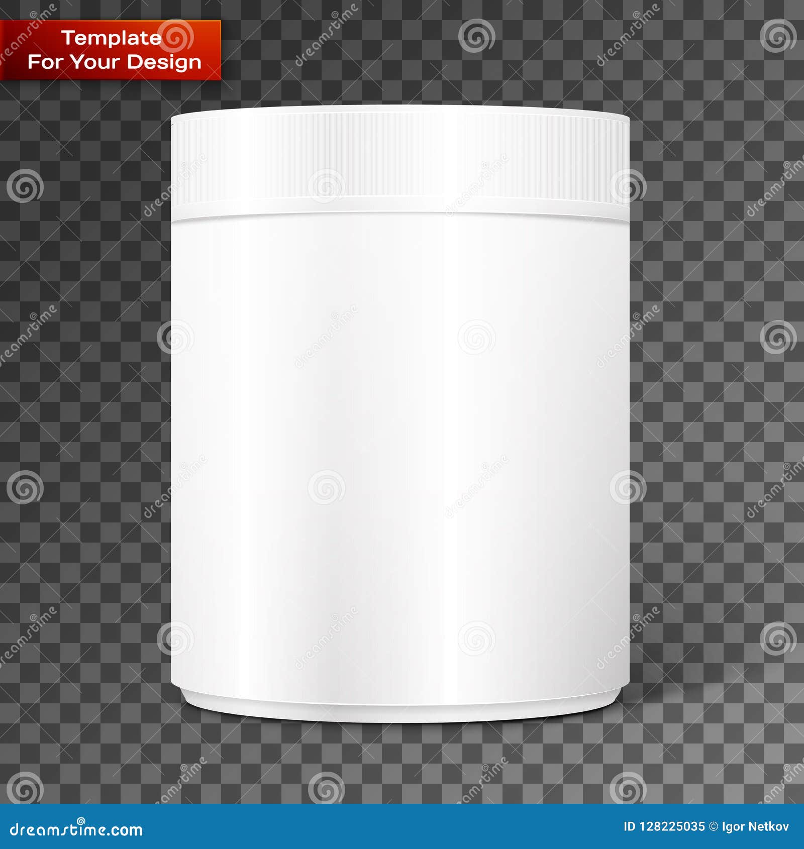 Empty White Cylindrical Box Stock Vector - Illustration of cylindrical ...