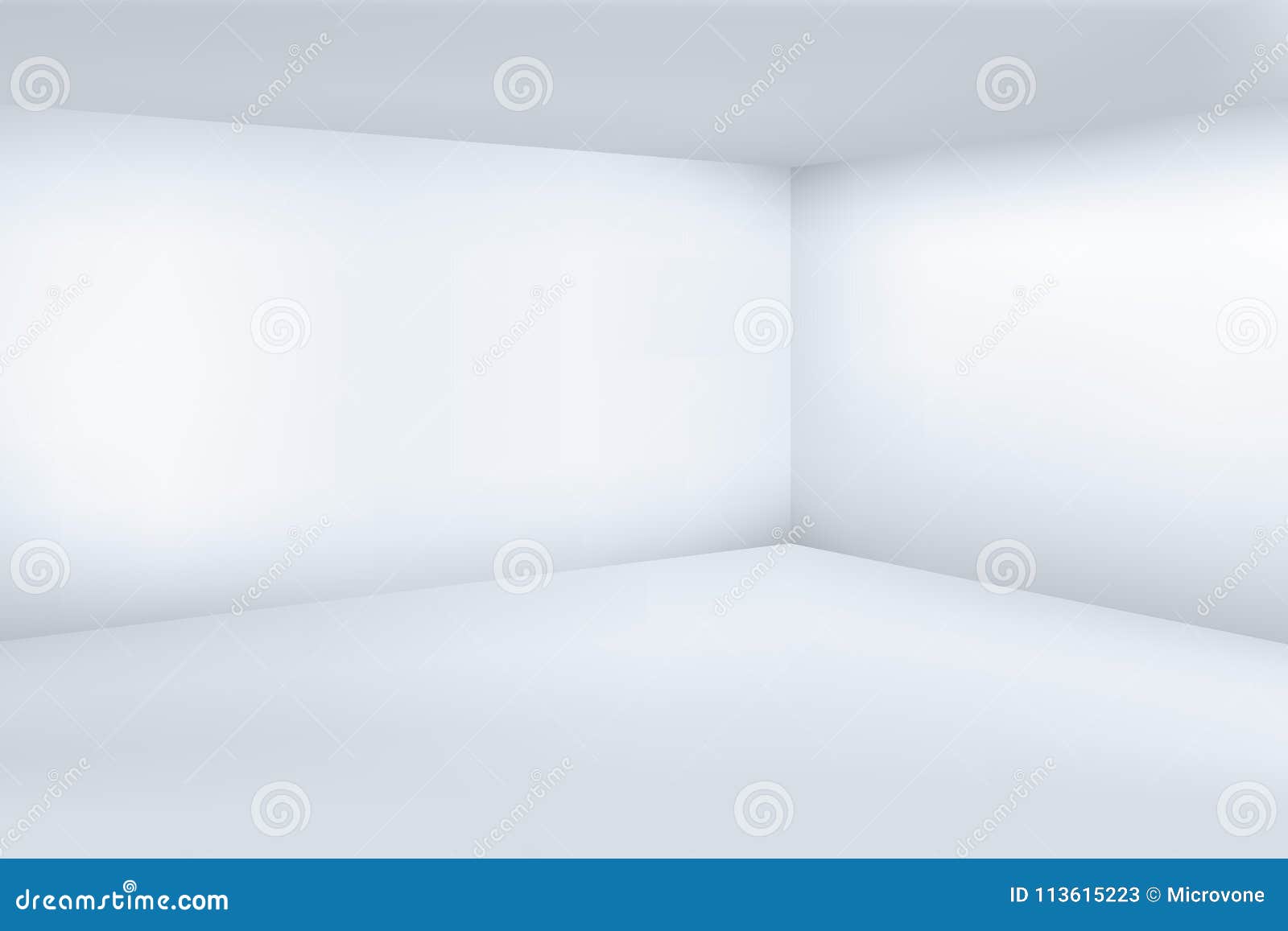 Empty White 3d Modern Room with Space Clean Corner Vector Illustration ...