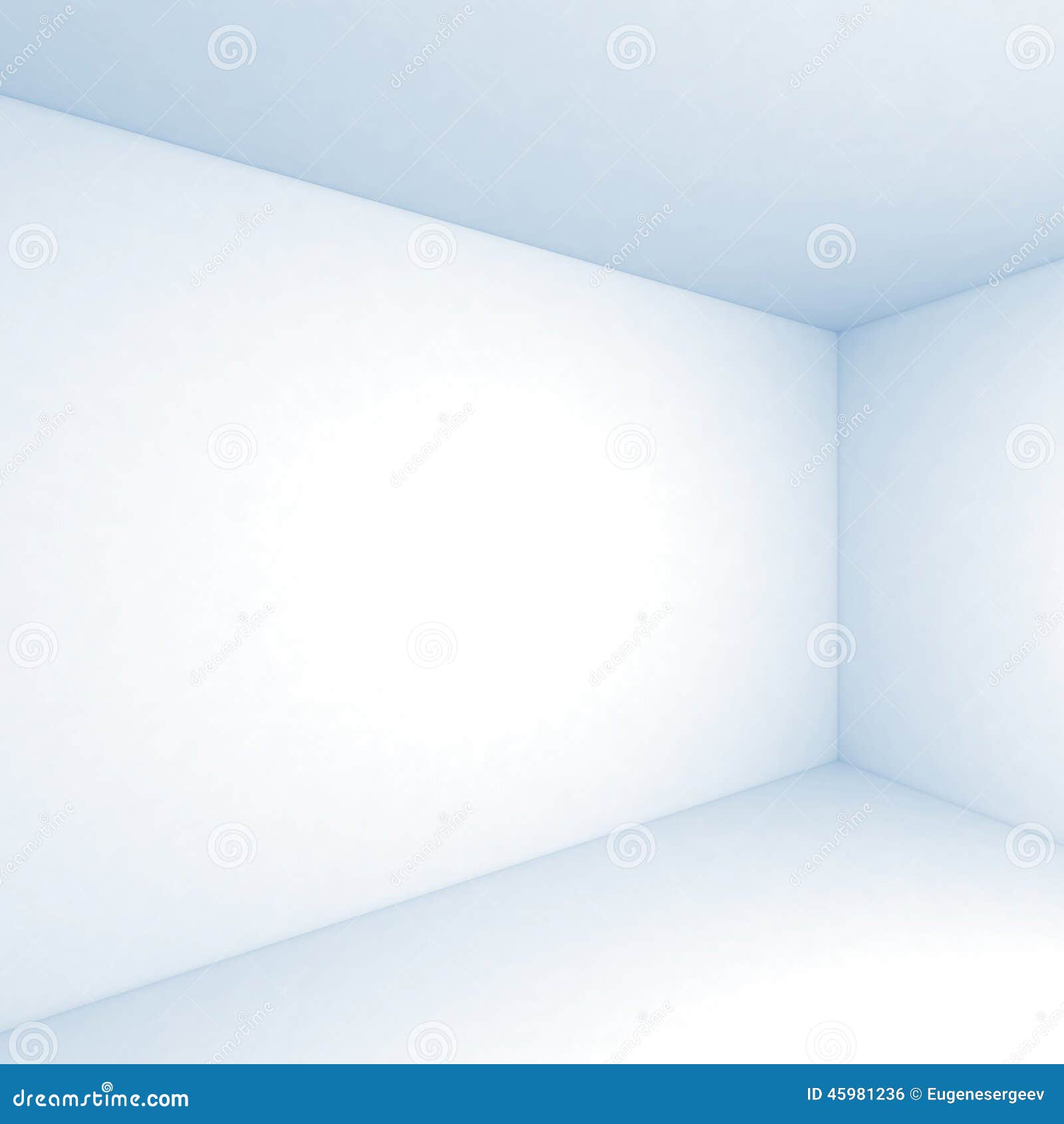 Empty White 3d Room Interior Square Background Stock Illustration ...