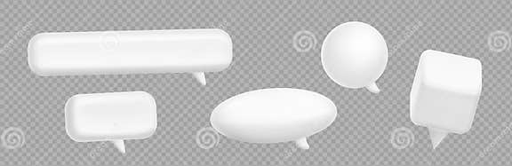 Empty White 3d Speech Bubbles Different Shapes Stock Illustration ... Empty White 3d Speech Bubbles Different Shapes Stock Illustration ...