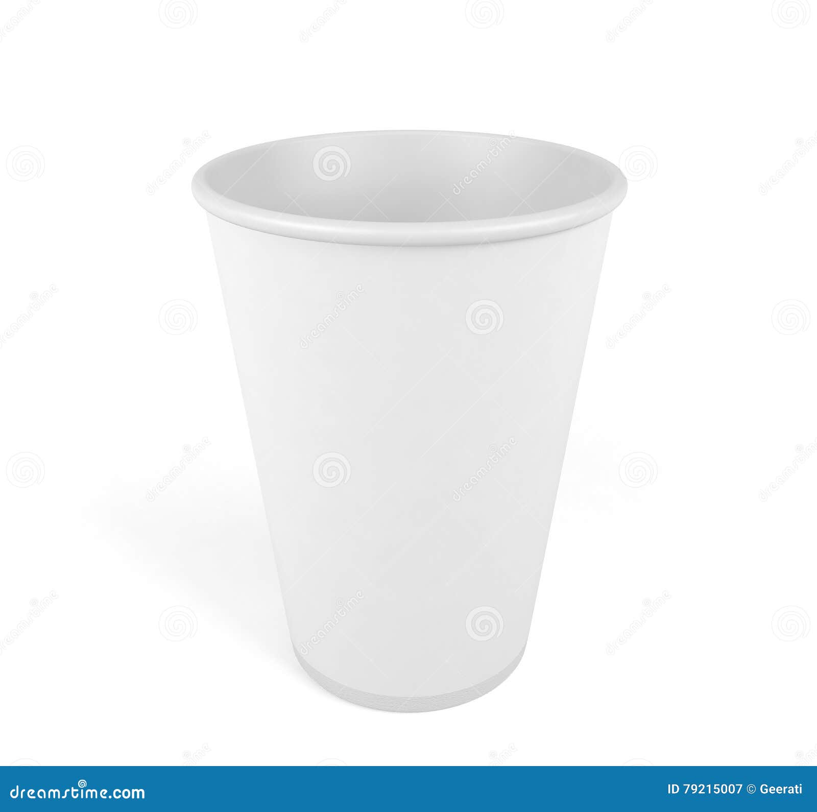 Empty White Disposable Paper Cup Isolated on White Background Stock ...