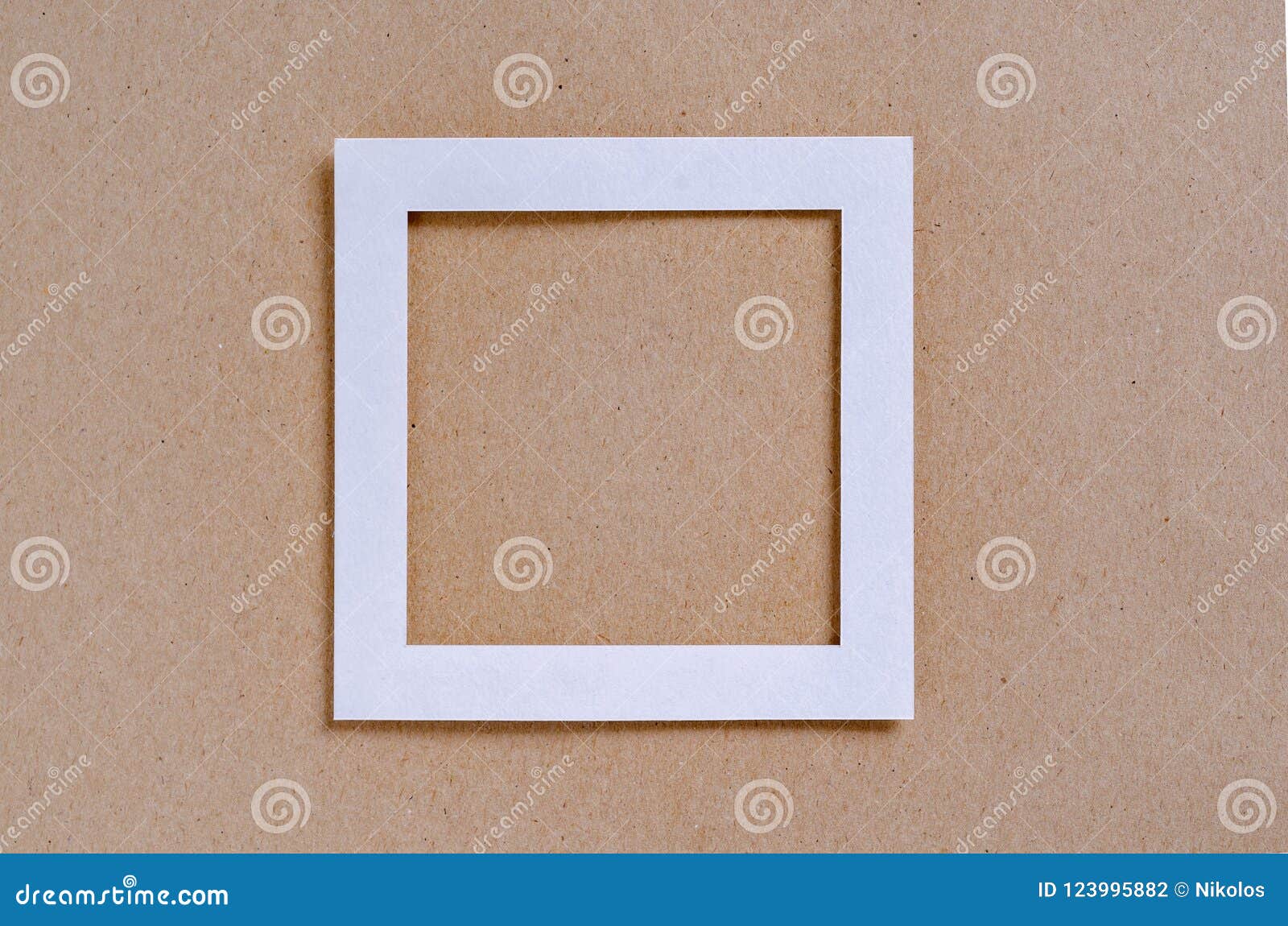 White Frame on a Paper Background Stock Photo - Image of card, view ...