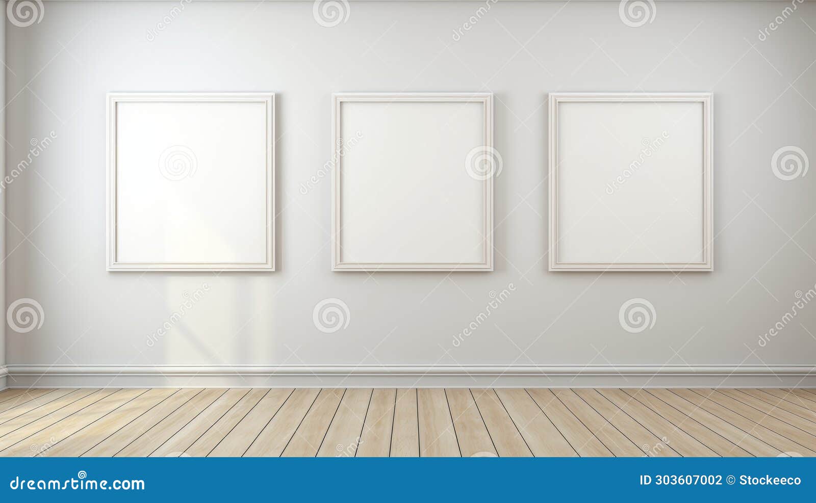 Empty White Frames in a Contemporary Plein-air Realism Setting Stock ...