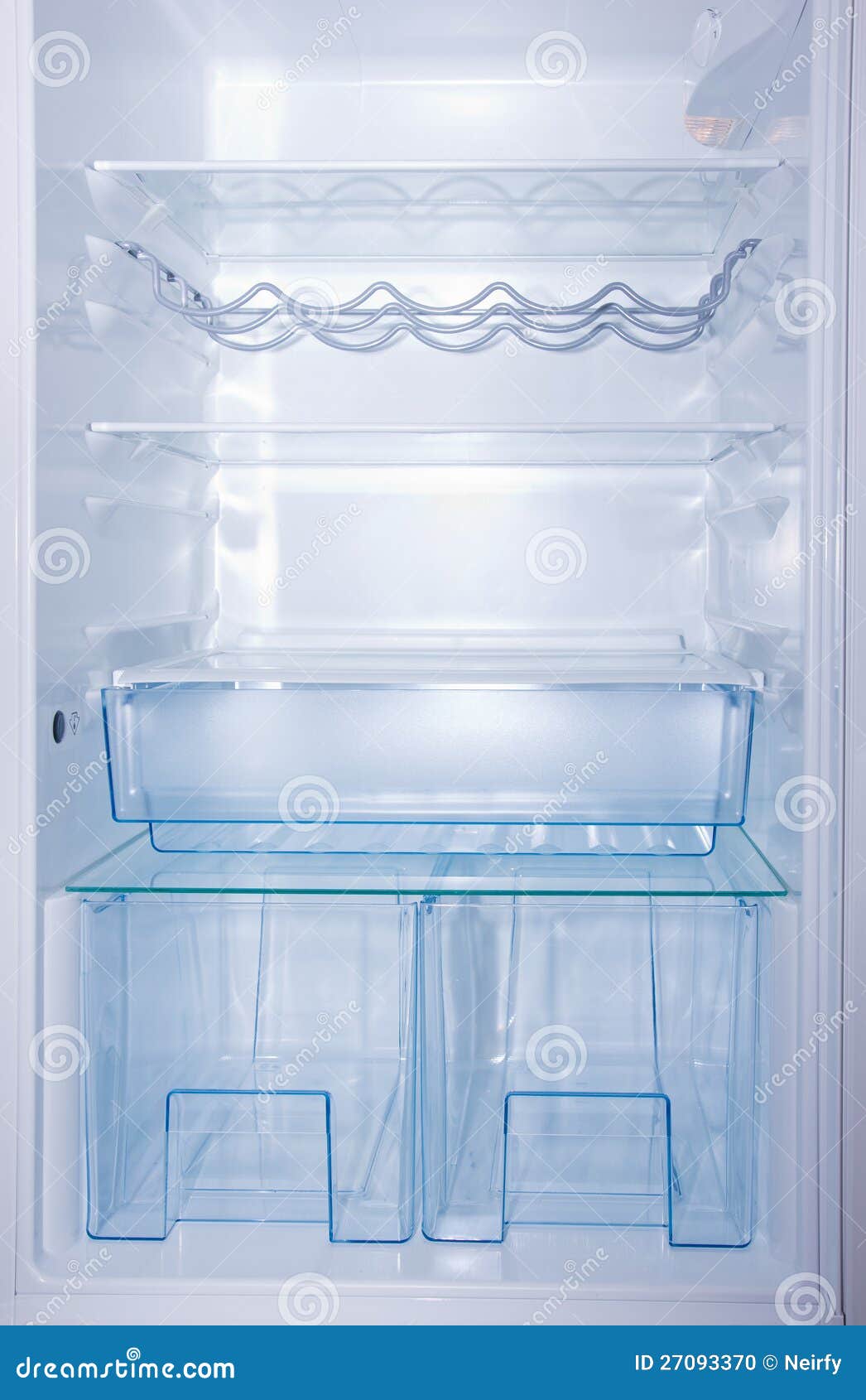 Empty white fridge stock photo. Image of freezer, home - 27093370