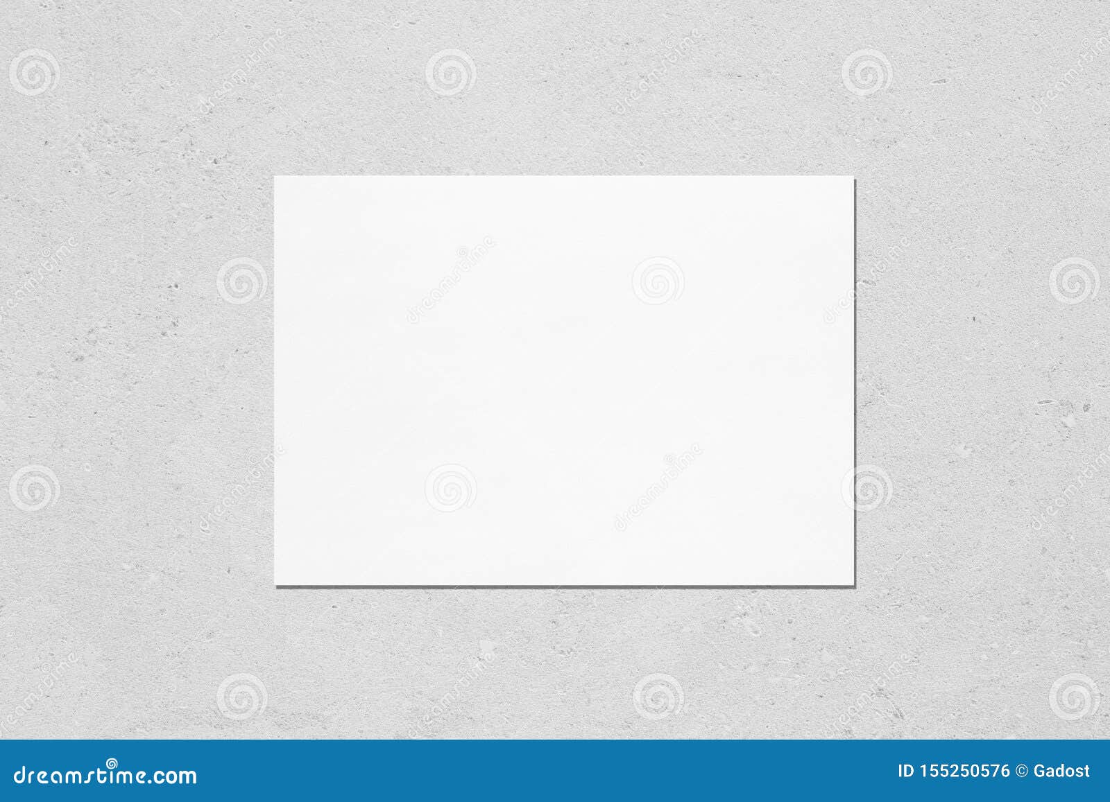Empty White Horisontal Rectangle Poster Mockup Stock Photo - Image of ...