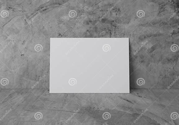 Empty White Horizontal Rectangle A4 Paper Sheet Mockup, 3D Rendering ...