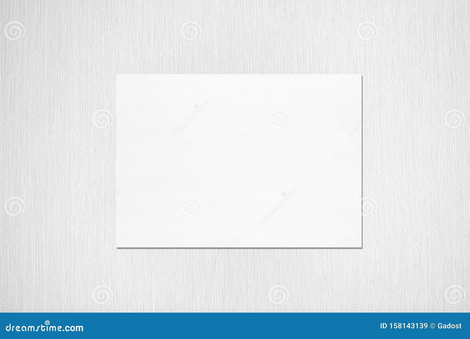 Empty White Horizontal Rectangle Poster Mockup Stock Image - Image of ...