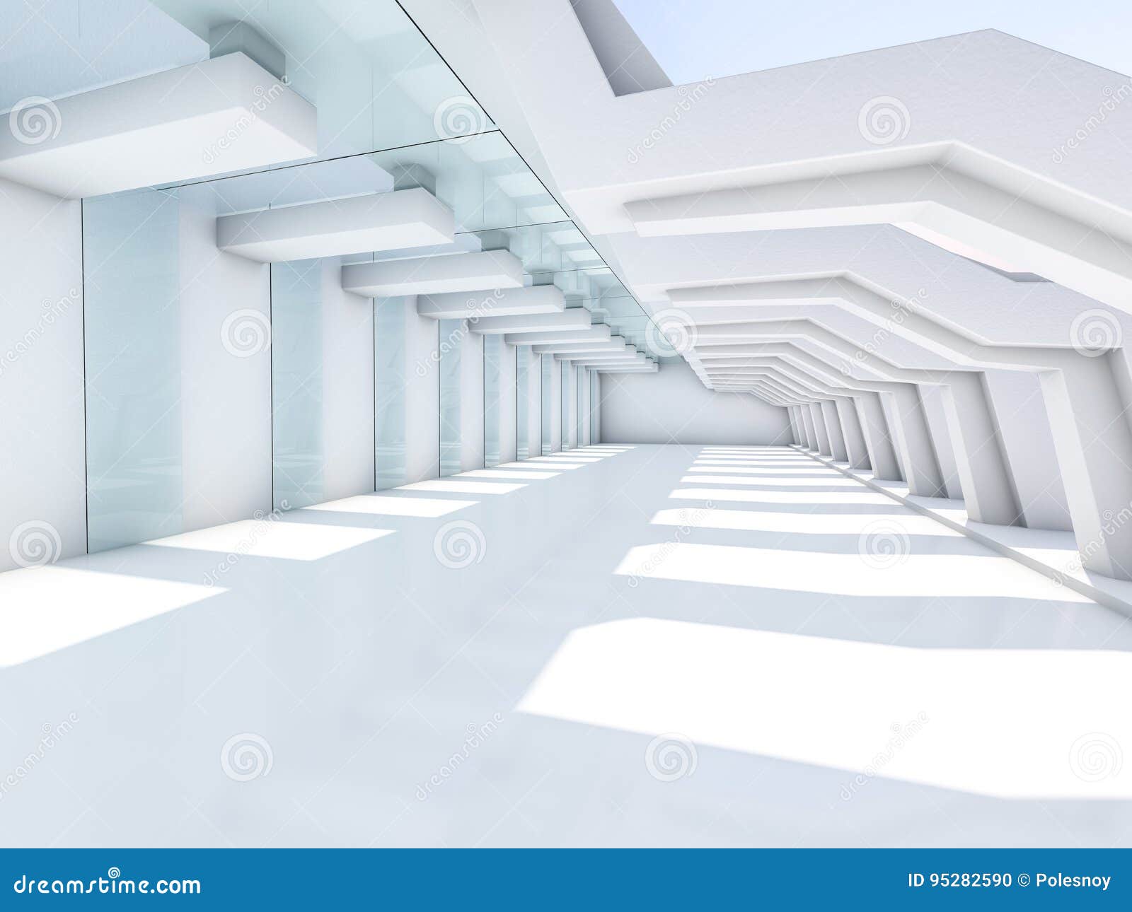 Empty white interior. 3D stock photo. Image of frame - 95282590