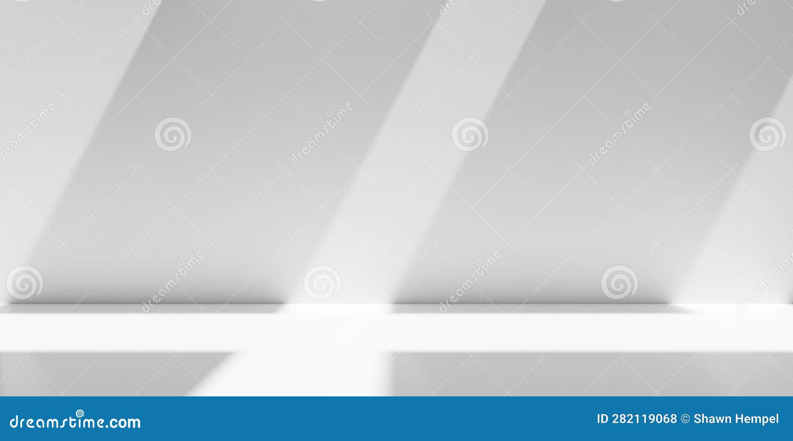 Empty White Interior Room Wall with Sunlight Shadow Grid Structure ...