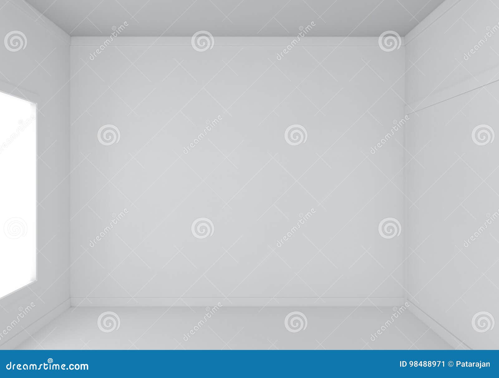 Empty White Light Interior Room. Stock Illustration - Illustration of ...