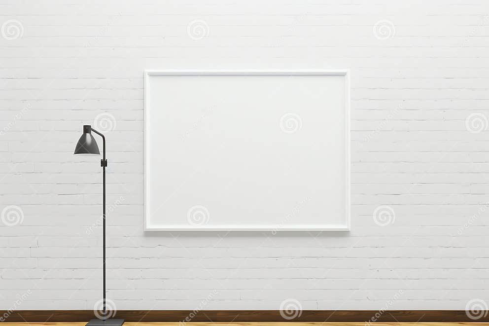 Empty White Light Office Wall for Logo Stock Illustration ...