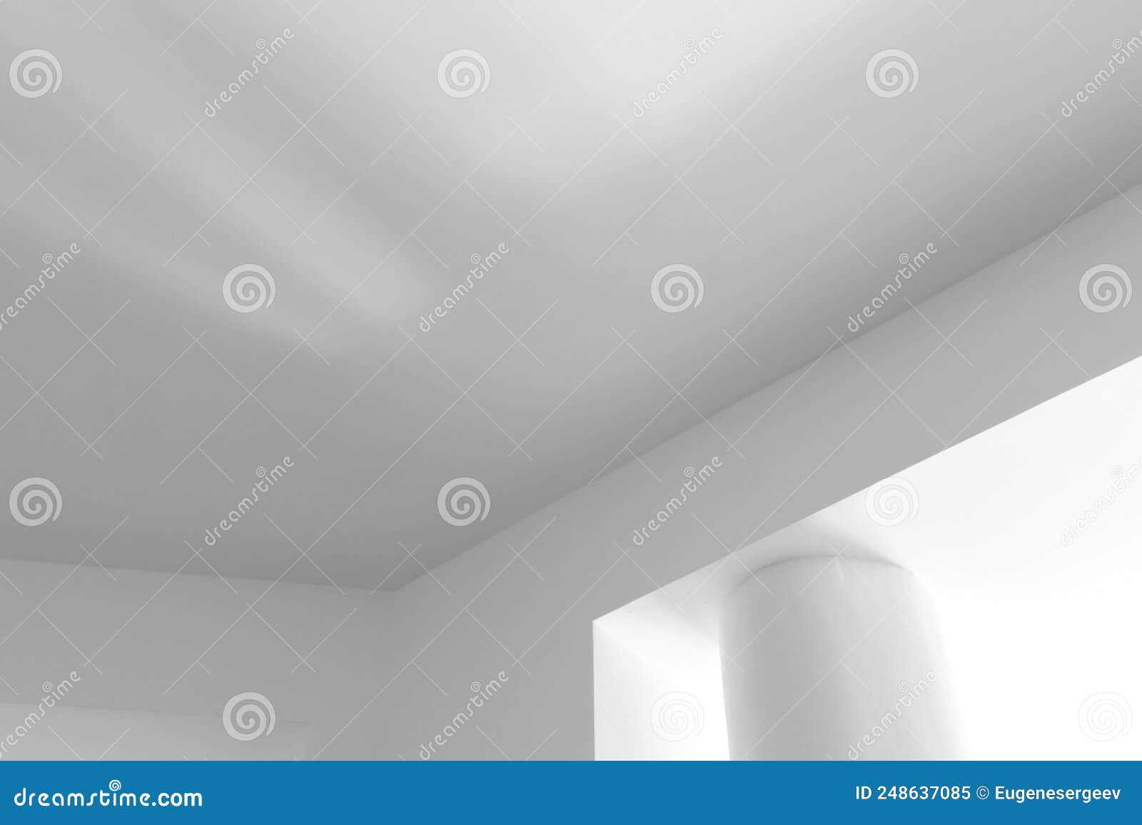Empty White Minimal Interior Background Stock Image - Image of blank ...