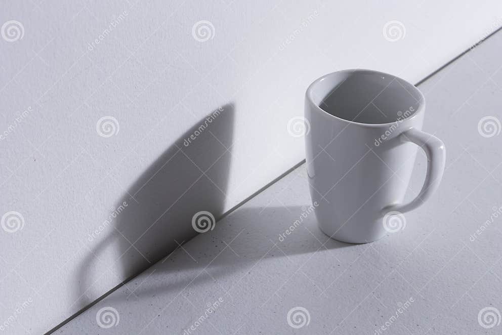 Empty White Mug with Shadow Stock Image - Image of shape, empty: 203647617