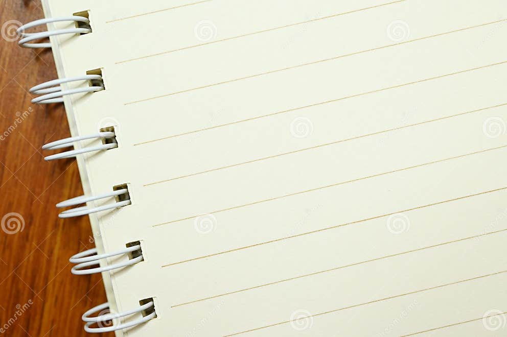 Close Up Empty White Notebook, Paper Texture Background Stock Image ...