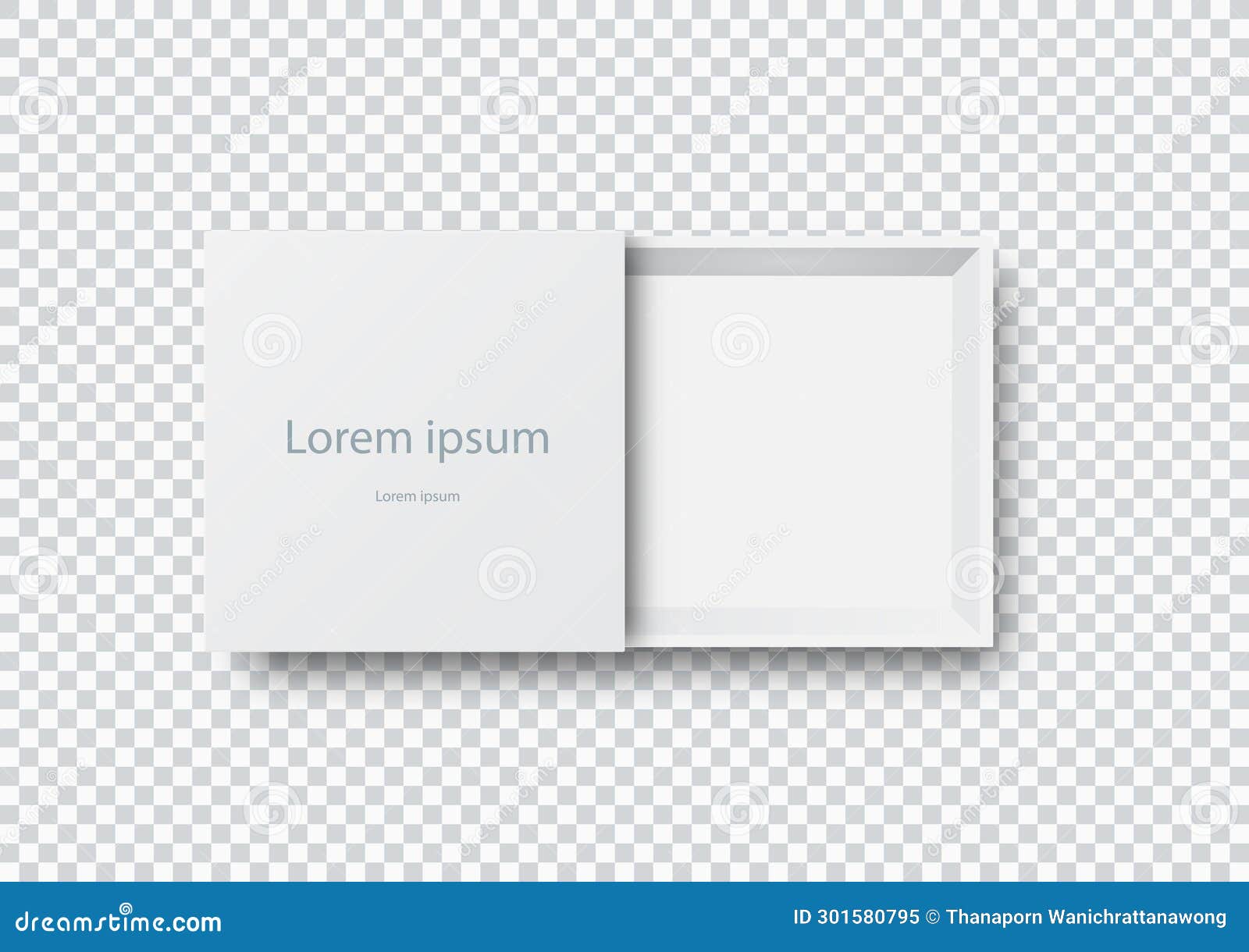 Empty White Open Box Top View Isolated on Transparent Background Mockup ...