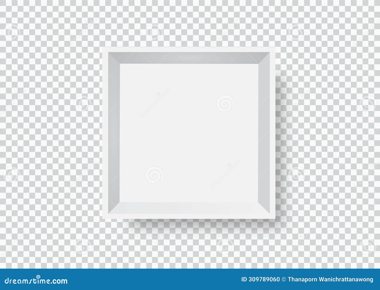 Empty White Open Box Top View Isolated on Transparent Background ...