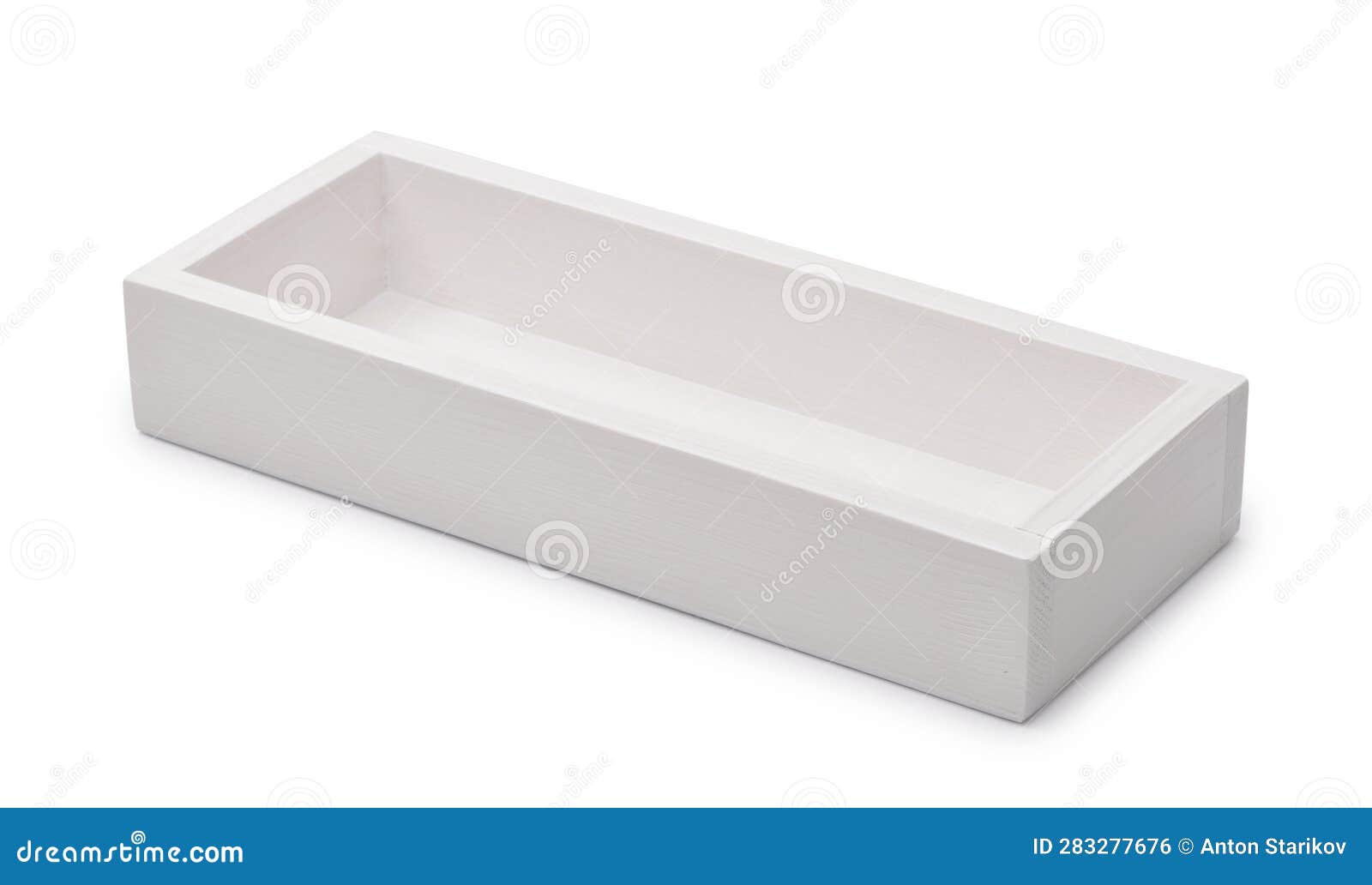 Empty White Painted Wooden Box Stock Photo - Image of crate, painted ...
