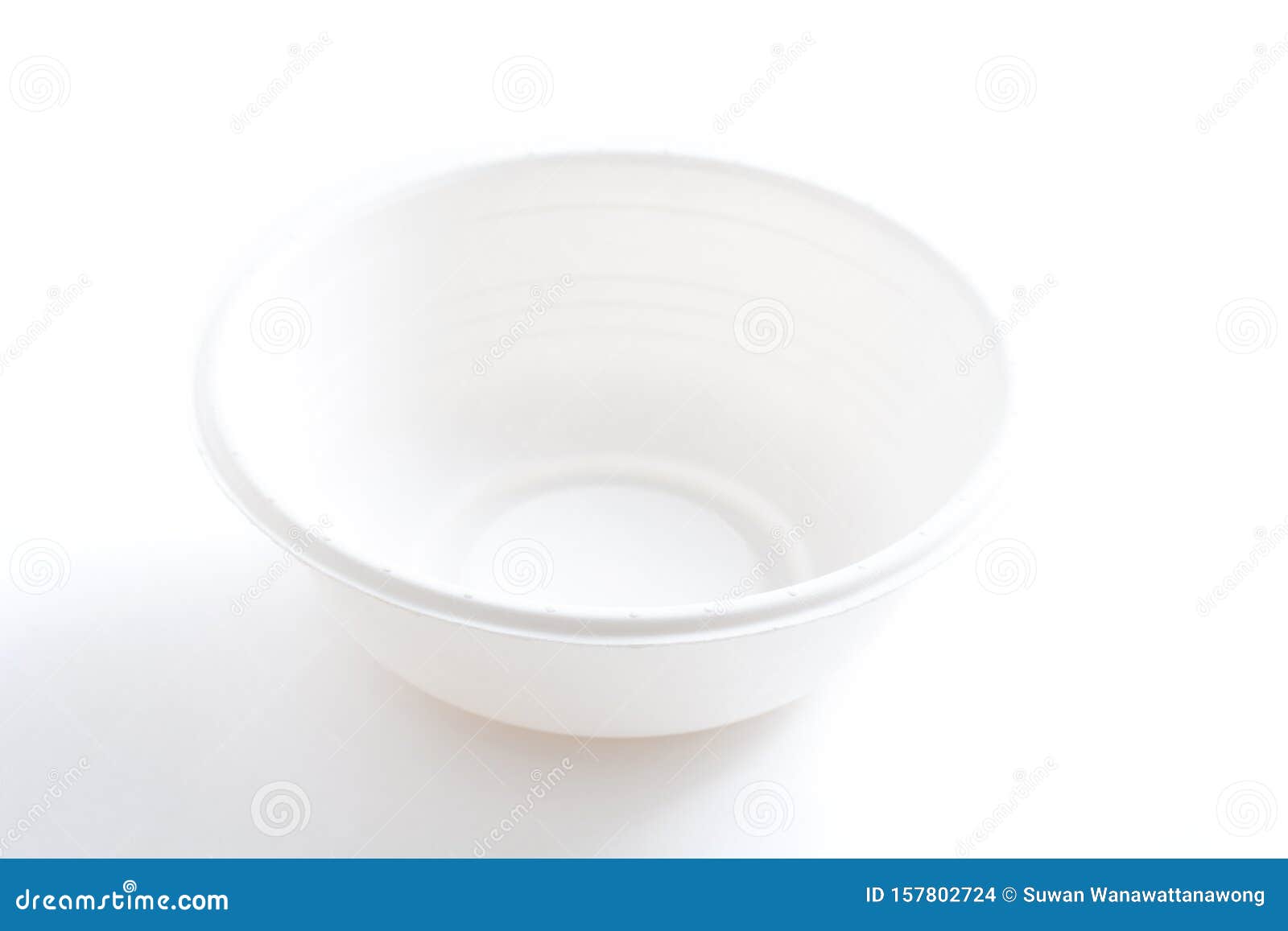 Empty White Paper Bowl Isolated on White Background Stock Photo - Image ...