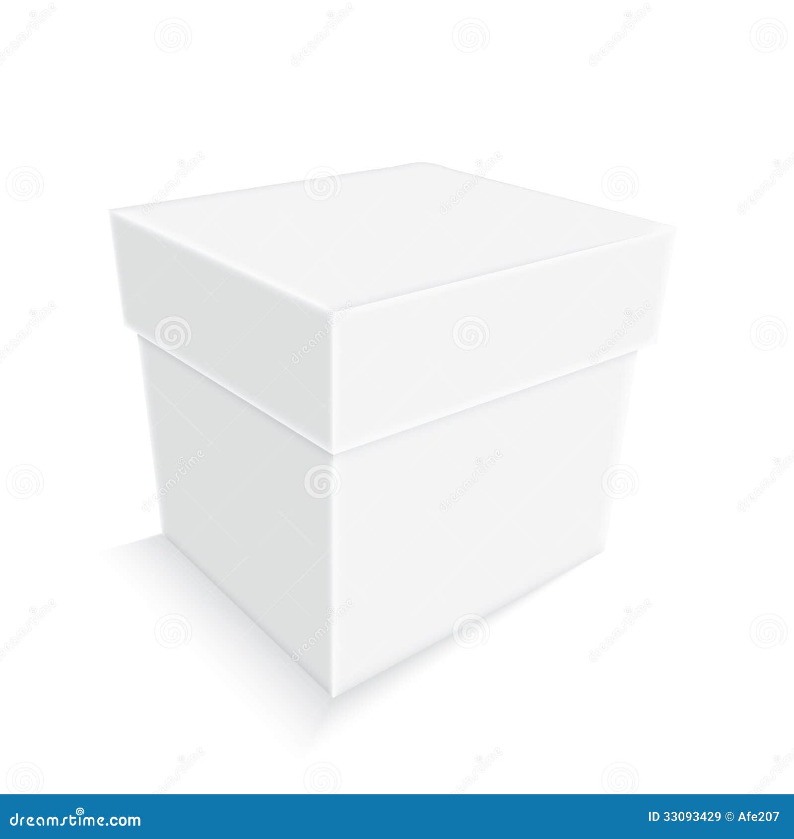 Empty white paper box stock vector. Illustration of ribbon - 33093429