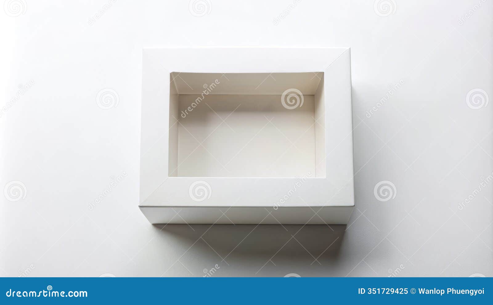Empty White Paper Box with Transparent Window Ideal for Packaging and ...