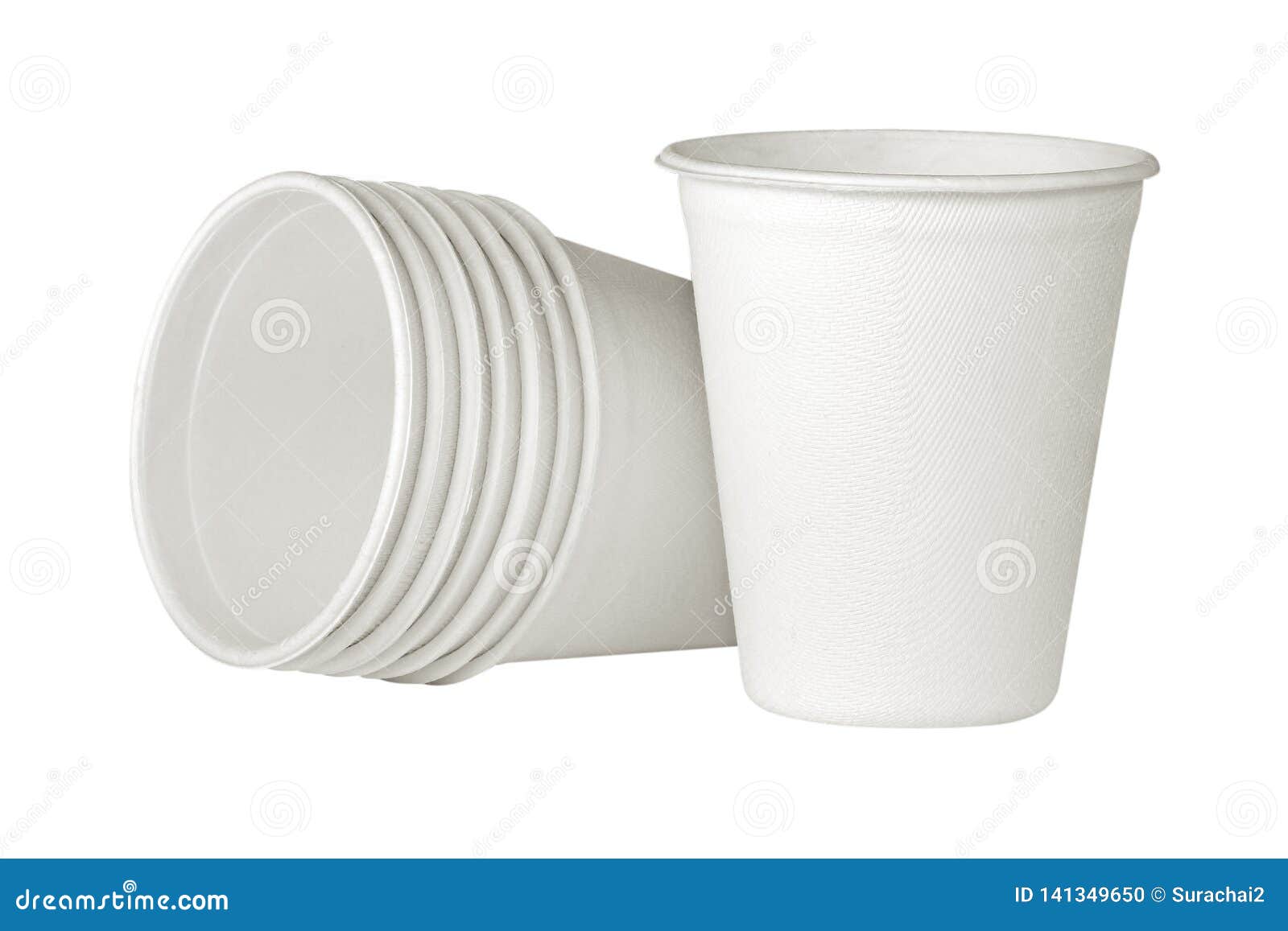 Empty White Paper Cup Isolated on White Background Stock Photo - Image ...