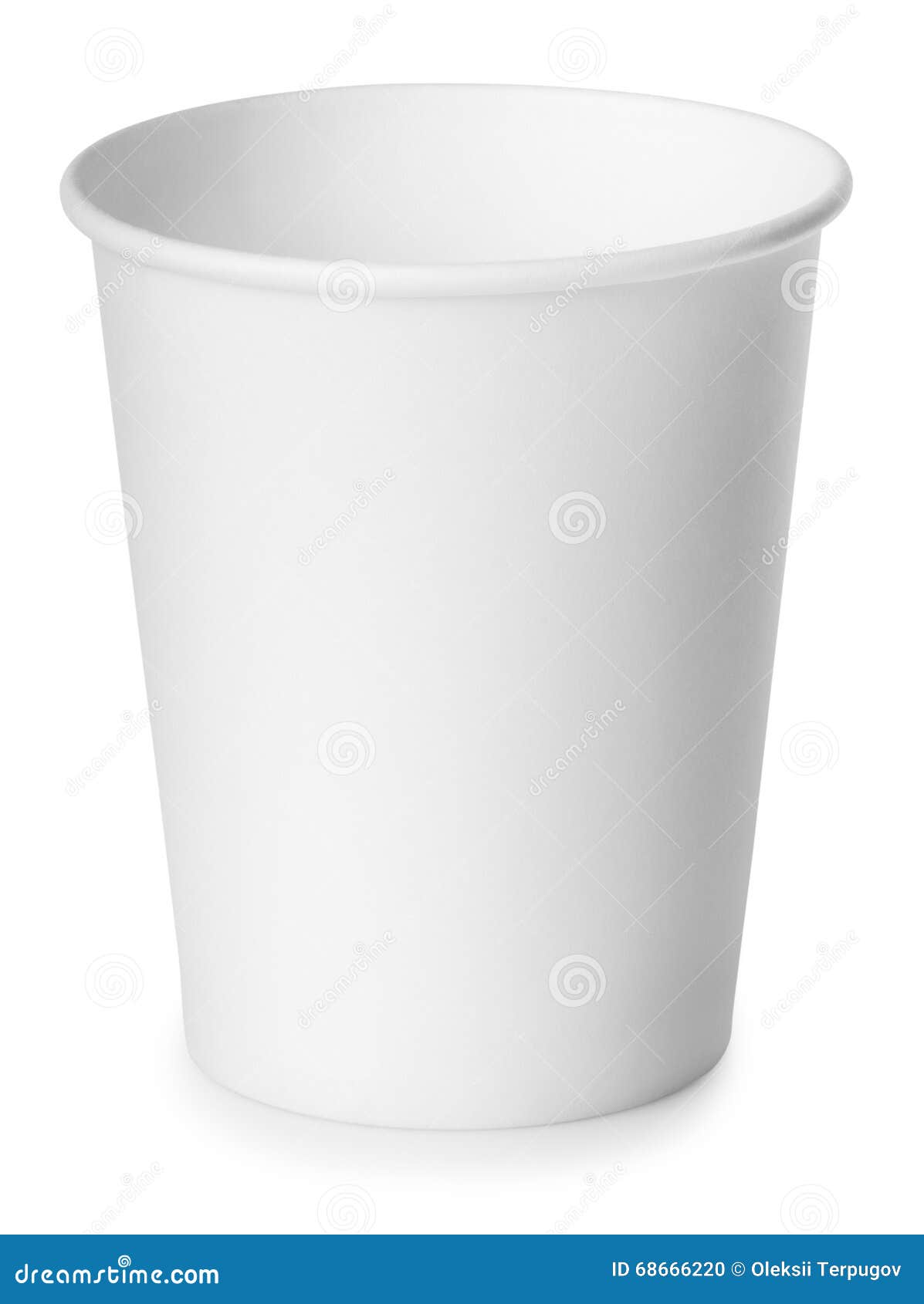 Empty White Paper Cup Isolated on White with Clipping Path Stock Photo ...
