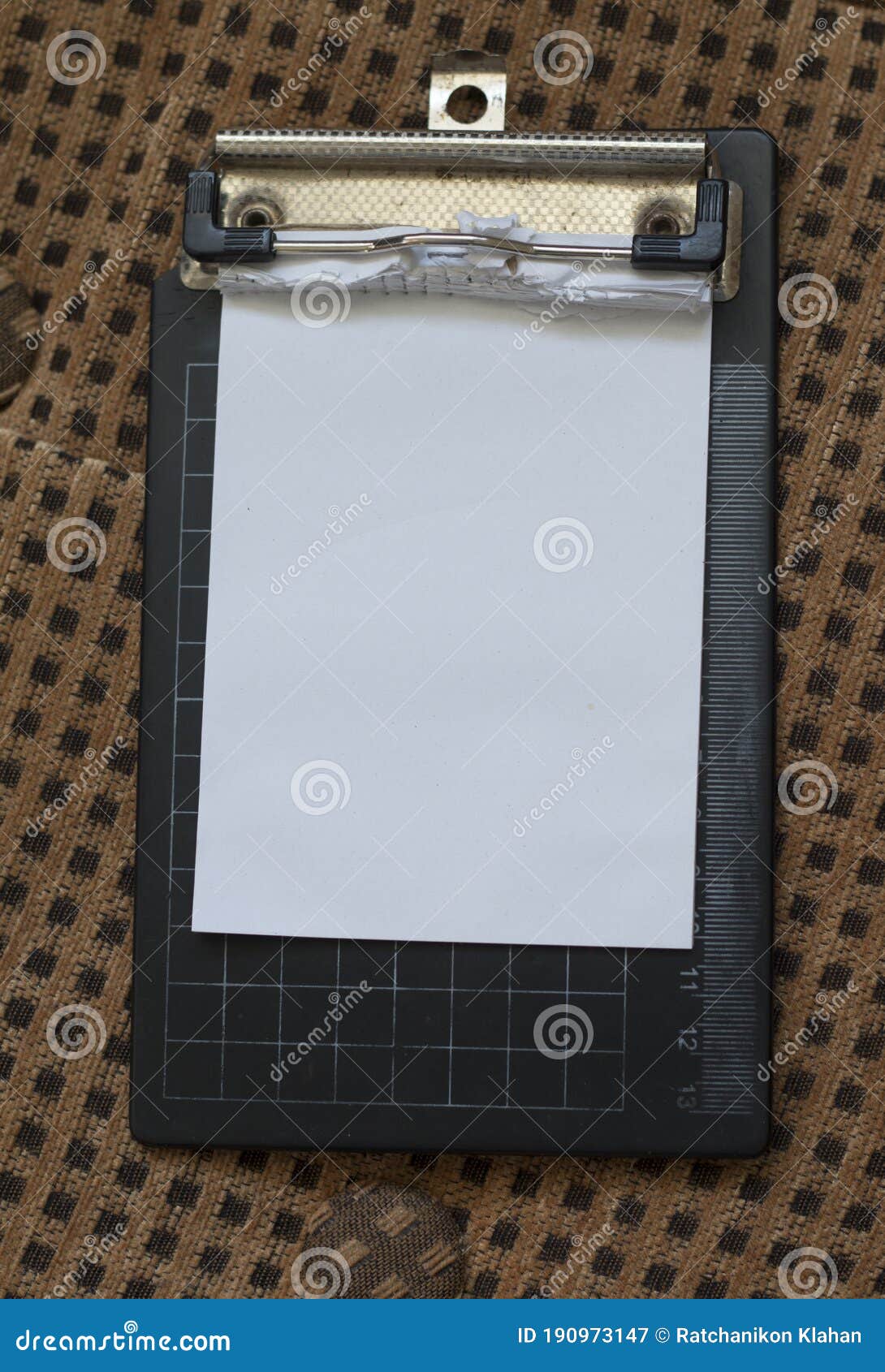 Empty White Paper Menu Note on Clip Board Stock Image - Image of board ...