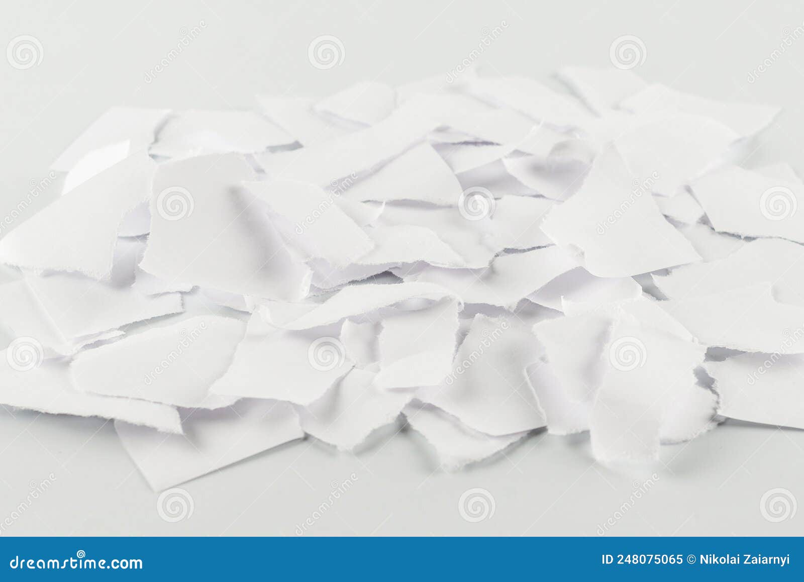 Empty White Paper Pieces Isolated Stock Image - Image of column ...