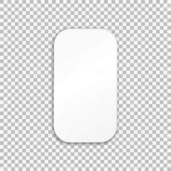 Empty White Paper Plate. Vector Illustration on Transparent Background ...