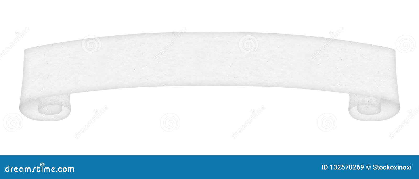 Empty White Paper Scroll Ribbon Banner 2 Stock Illustration ...