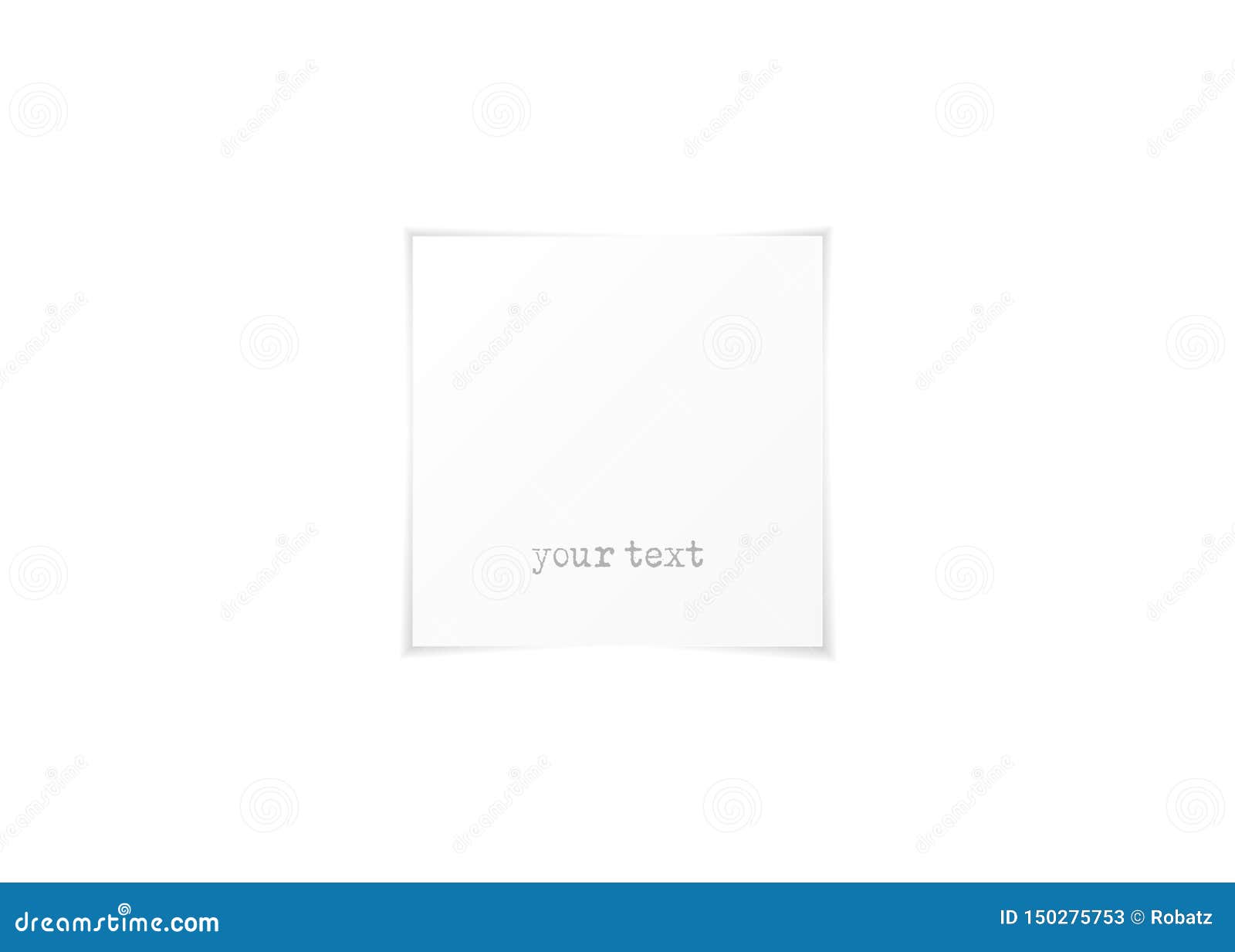 Empty White Paper Sheet with Shadow, Square Shaped Sheet, Write Your ...
