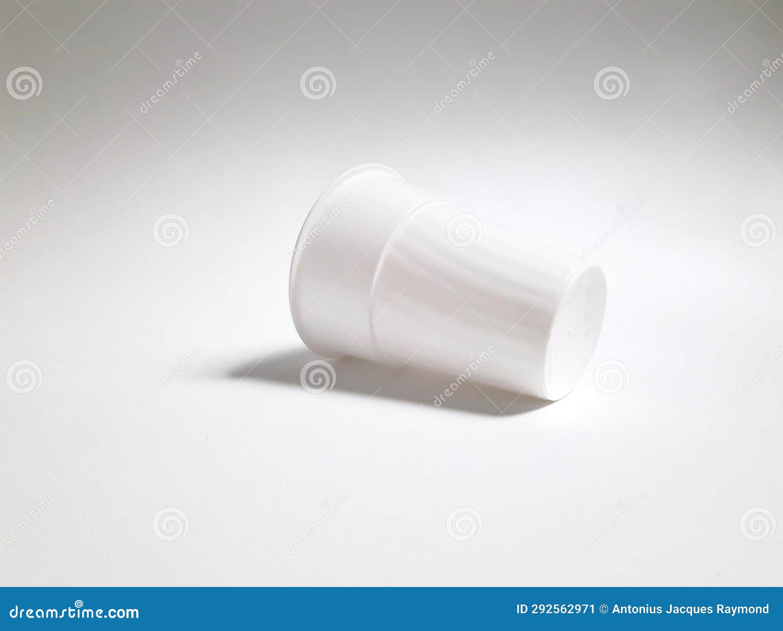 Empty White Plastic Cup Isolated on White Background Stock Image ...